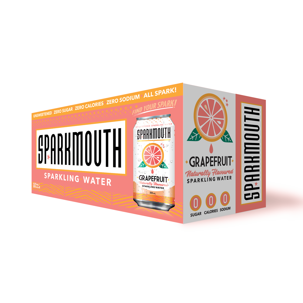 SPARKMOUTH Grapefruit Sparkling Water (355 mL) – Northern Craft
